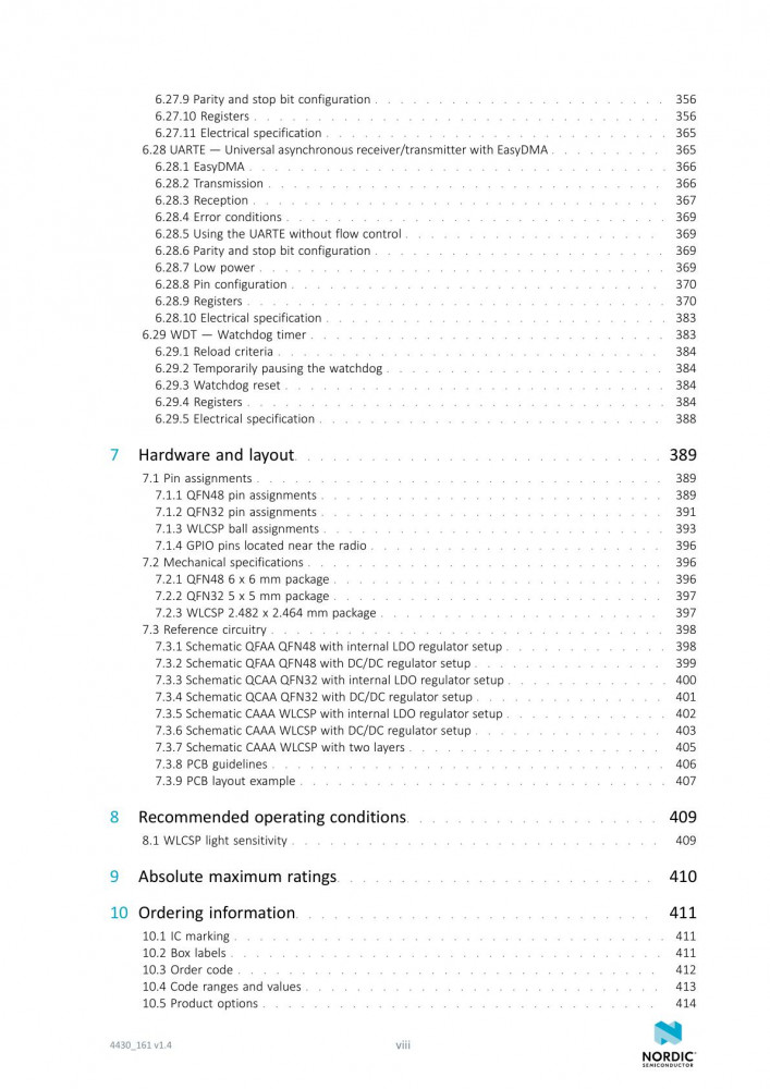 nRF52810 datasheet page 8