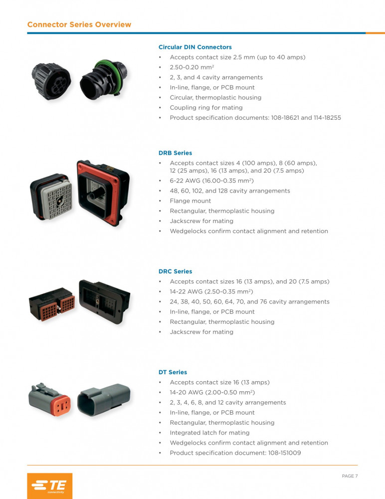 TE Connectivity technical document page 9