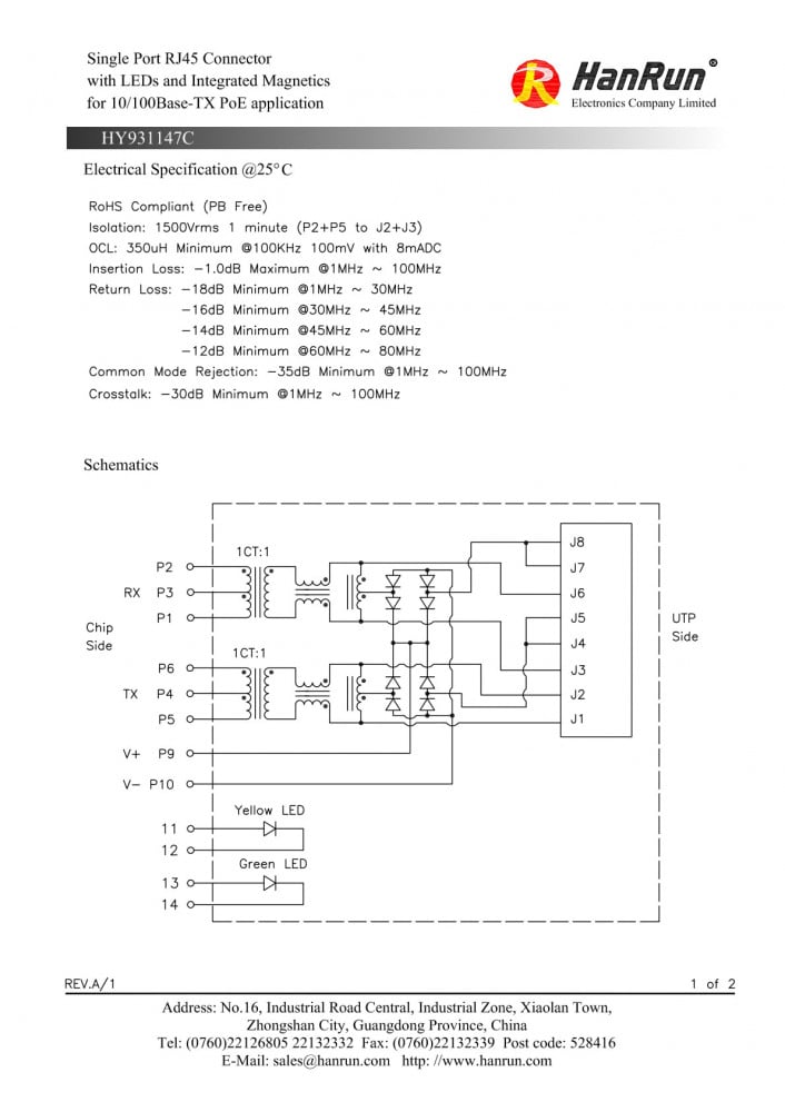 HY931147C datasheet page 1