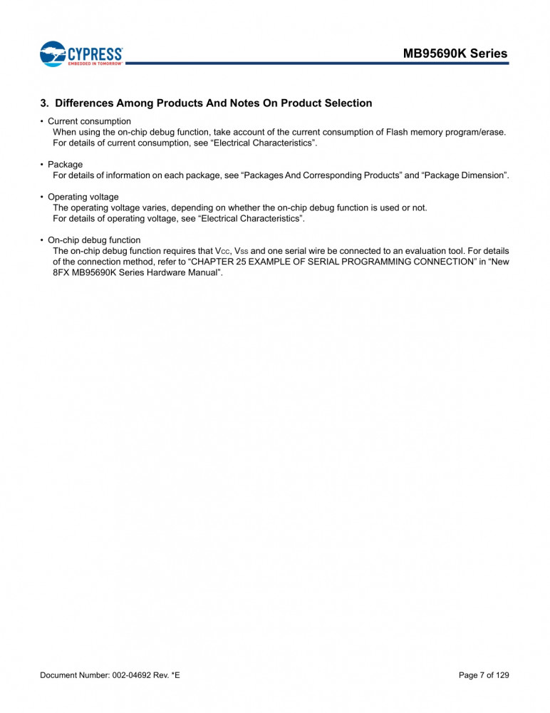 CY95F698KPMC-G-UNE2 document page 8