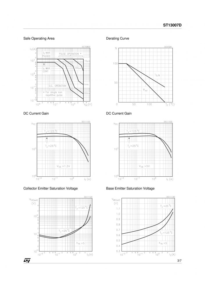ST13007D datasheet page 3