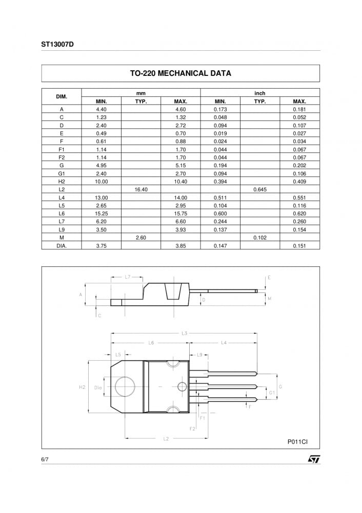 ST13007D datasheet page 6