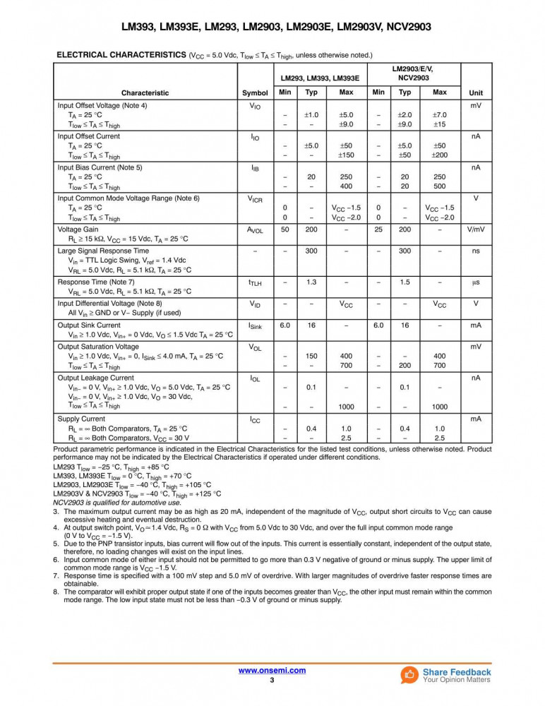LM2903 datasheet page 3