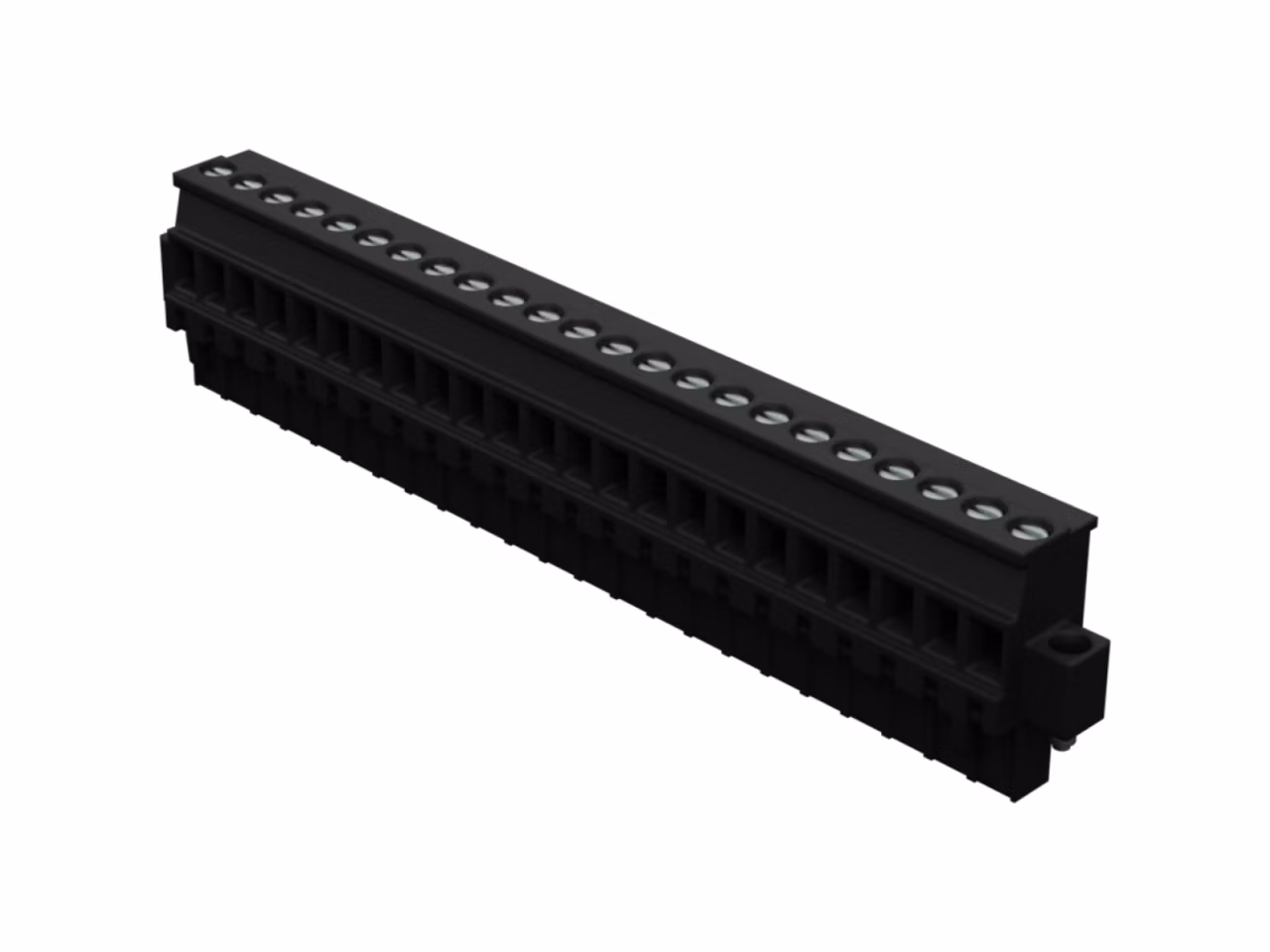 5.00mm Pitch Eurostyle Vertical Plug, with Retention Screws and Reverse Imprinting, Front Wire Entry, Black, 23 Circuits for sale