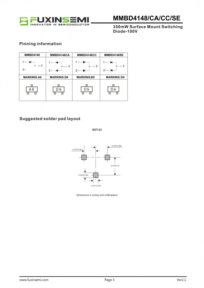 MMBD4148SE datasheet page 3