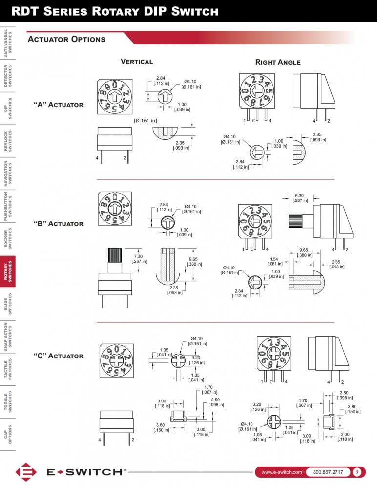 E-Switch RDTKR04S2T datasheet page 3