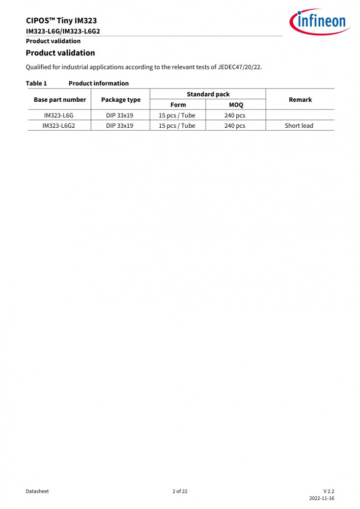 IM323 datasheet page 2