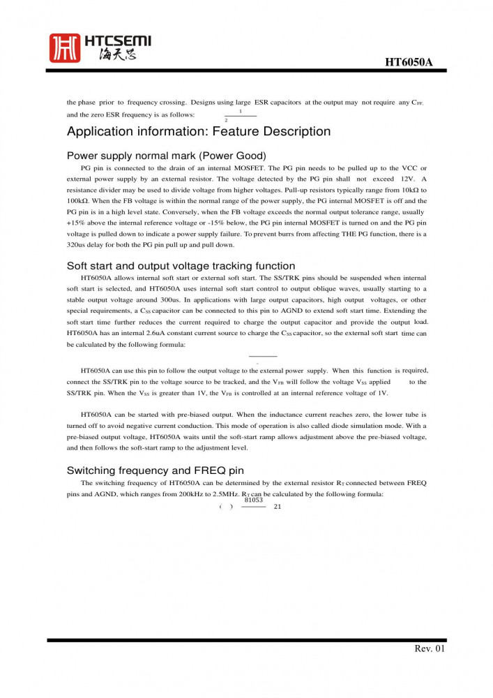 HT6050AREZ datasheet page 9