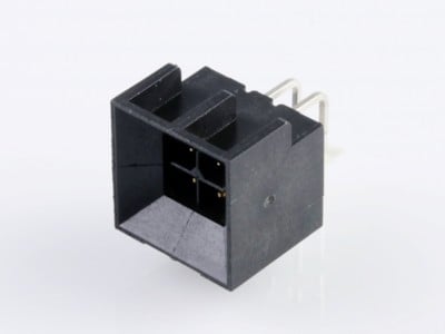 Mini-Fit BMI First Mate / Last Break Header, 4.20mm Pitch, Dual Row, Right-Angle, 24 Circuits, Nylon 6/6 UL 94V-0, Matte Tin (Sn) Plating