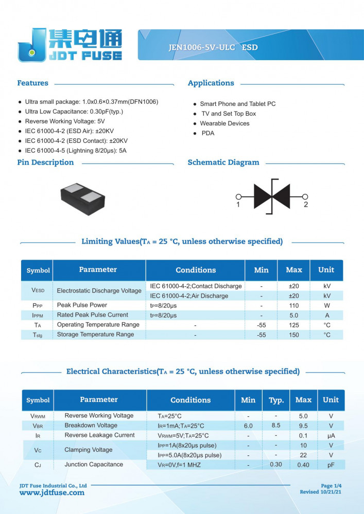 JEN1006-5V-ULC datasheet page 2