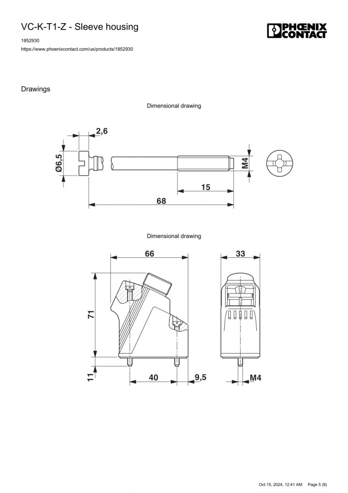 Phoenix Contact 1852930 technical document page 5