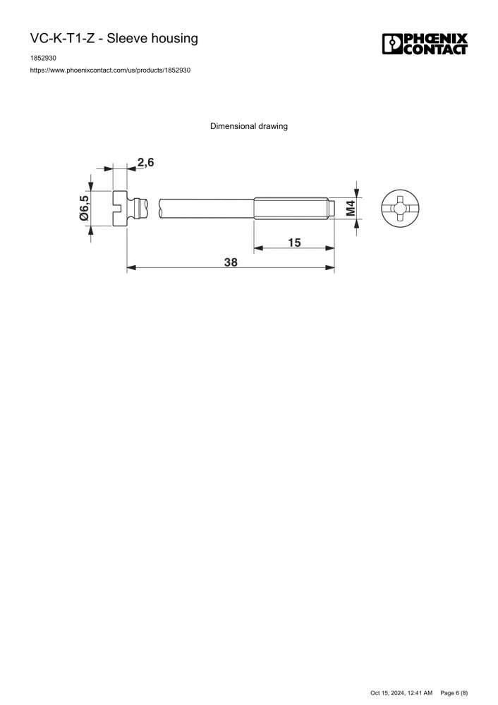 Phoenix Contact 1852930 technical document page 6