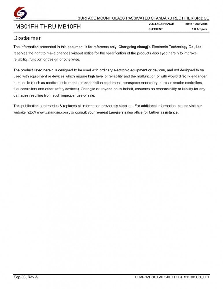 MB10FH datasheet page 5