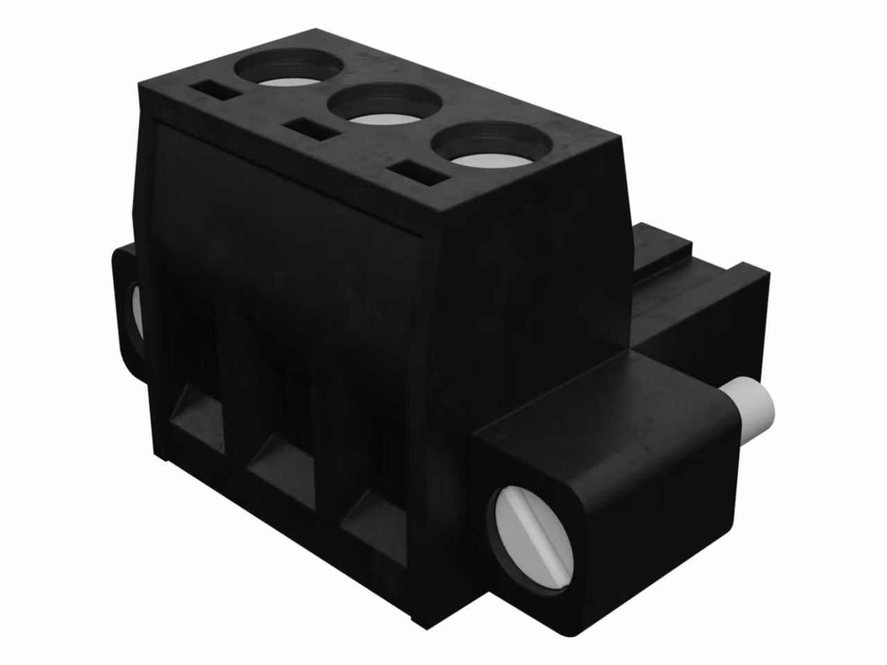 5.00mm Pitch Eurostyle Horizontal Plug, with Retention Screws and Reverse Imprinting, Black, 3 Circuits for sale
