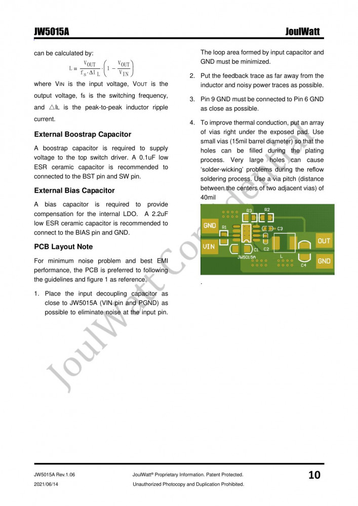 JW5015A datasheet page 10