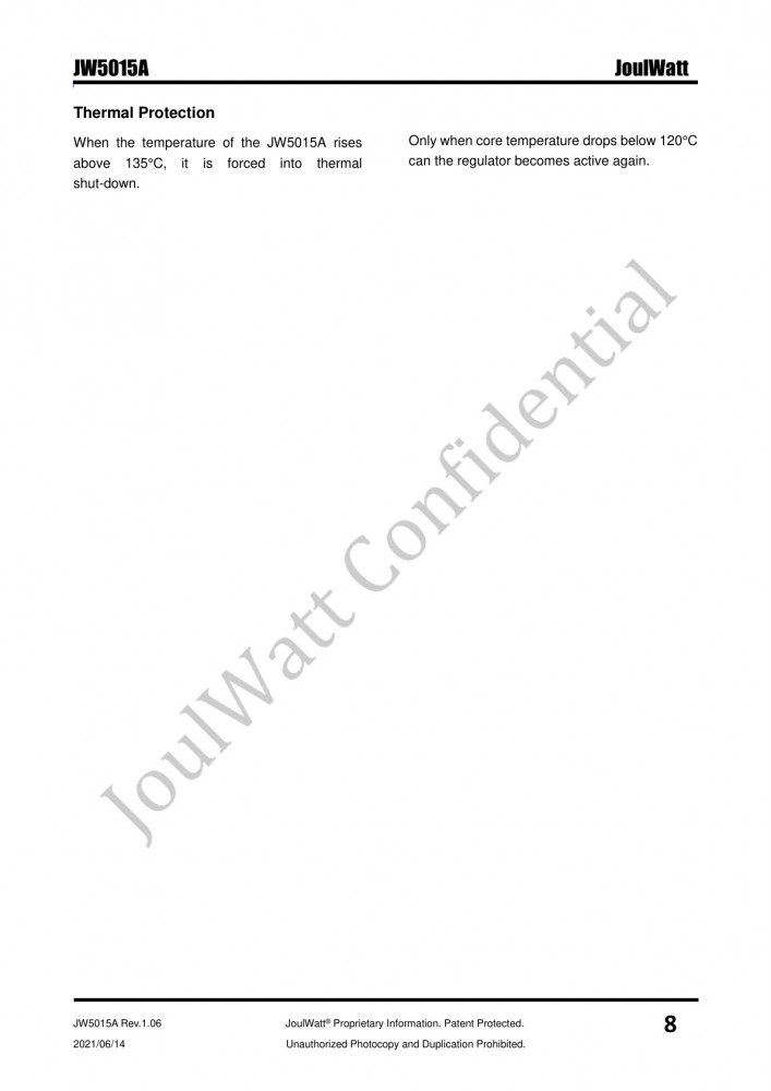 JW5015A datasheet page 8