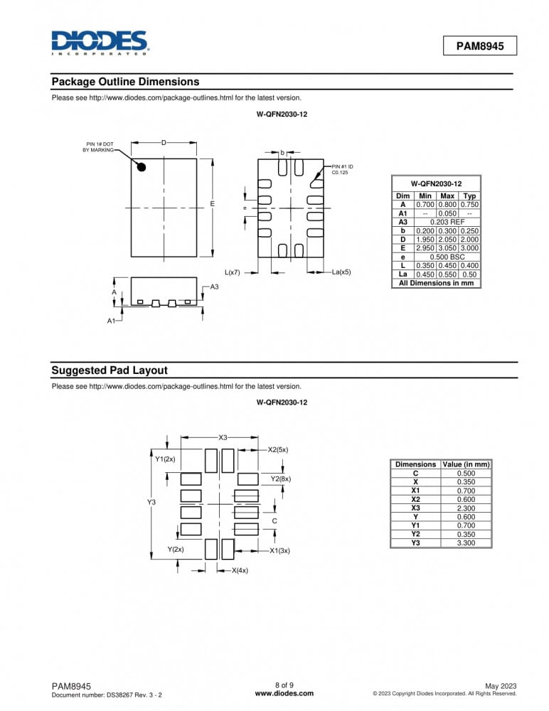 PAM8945PJR datasheet page 8