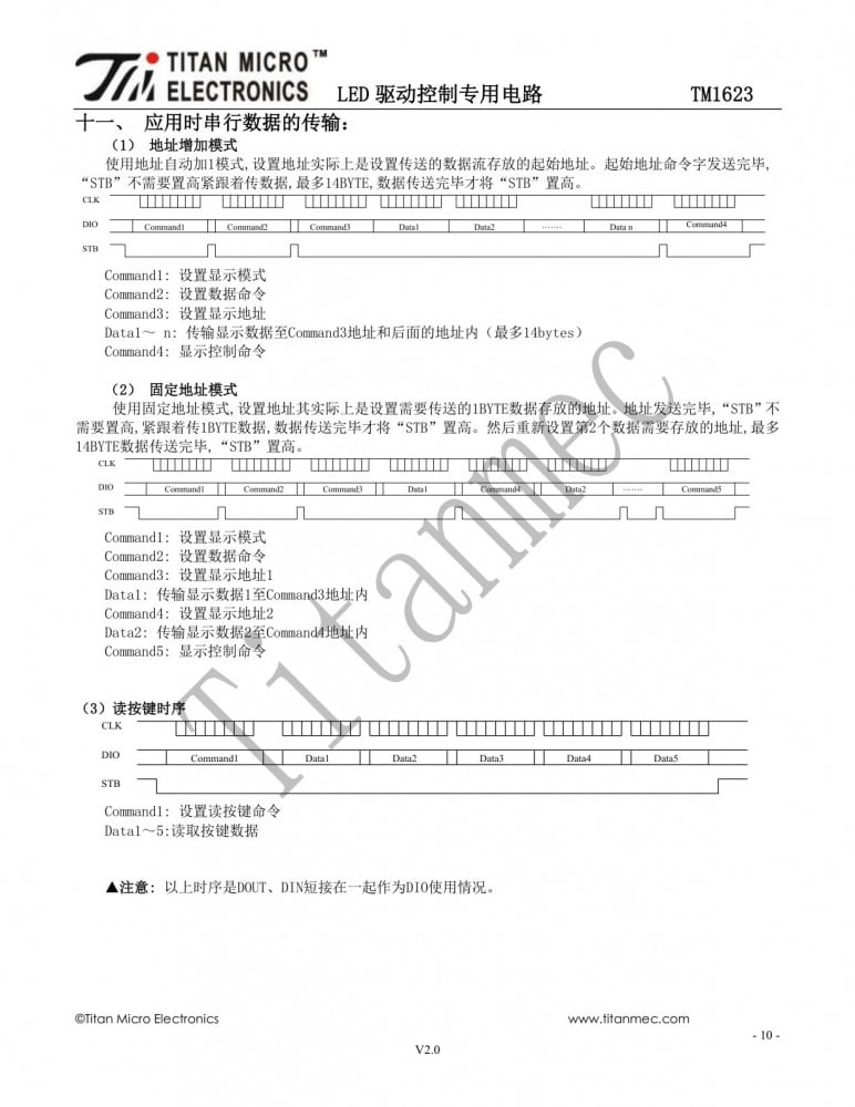 TM1623 datasheet page 10