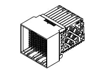 Impact 100 Ohm 4 Pair RAM Right-Angle Header, Right Guided, Open Endwall, 8 Columns, 96 Circuits, Pin Length 5.50mm, Plated Through Hole Dimension 0.46mm, Lead Free
