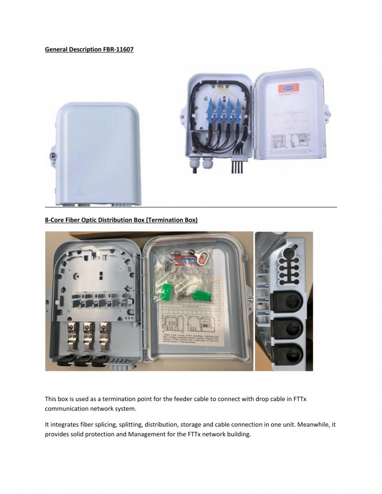 FBR-11607 product document, page 1