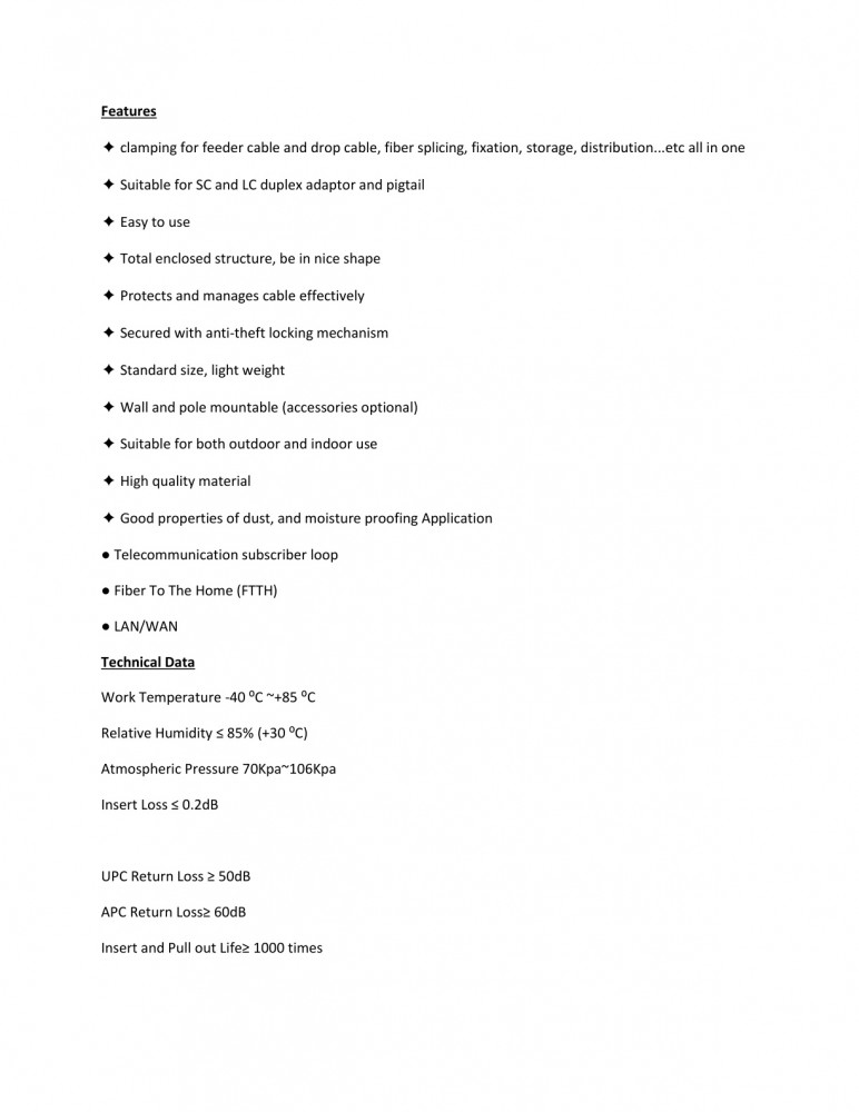 FBR-11607 product document, page 2
