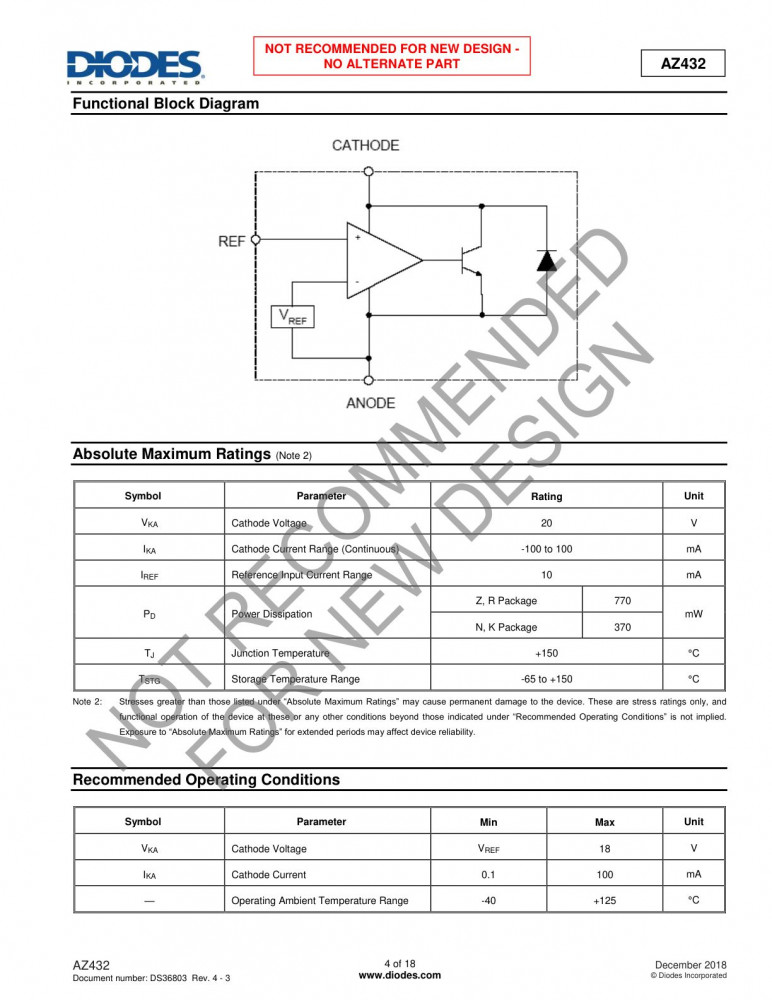 AZ432 datasheet page 4