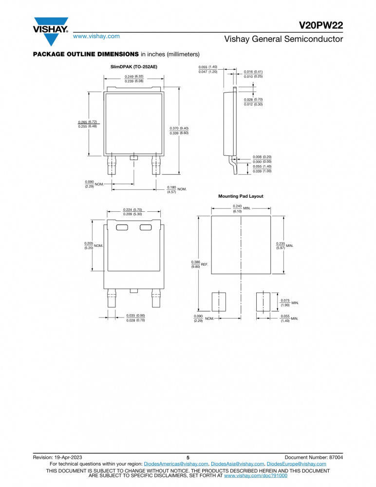 V20PW22 datasheet page 5