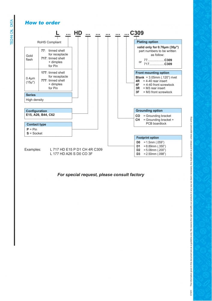 Amphenol L77HDA26SD1CH4F technical document page 4