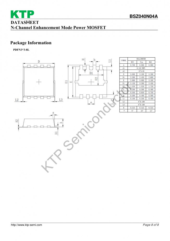 BSZ040N04A datasheet page 8