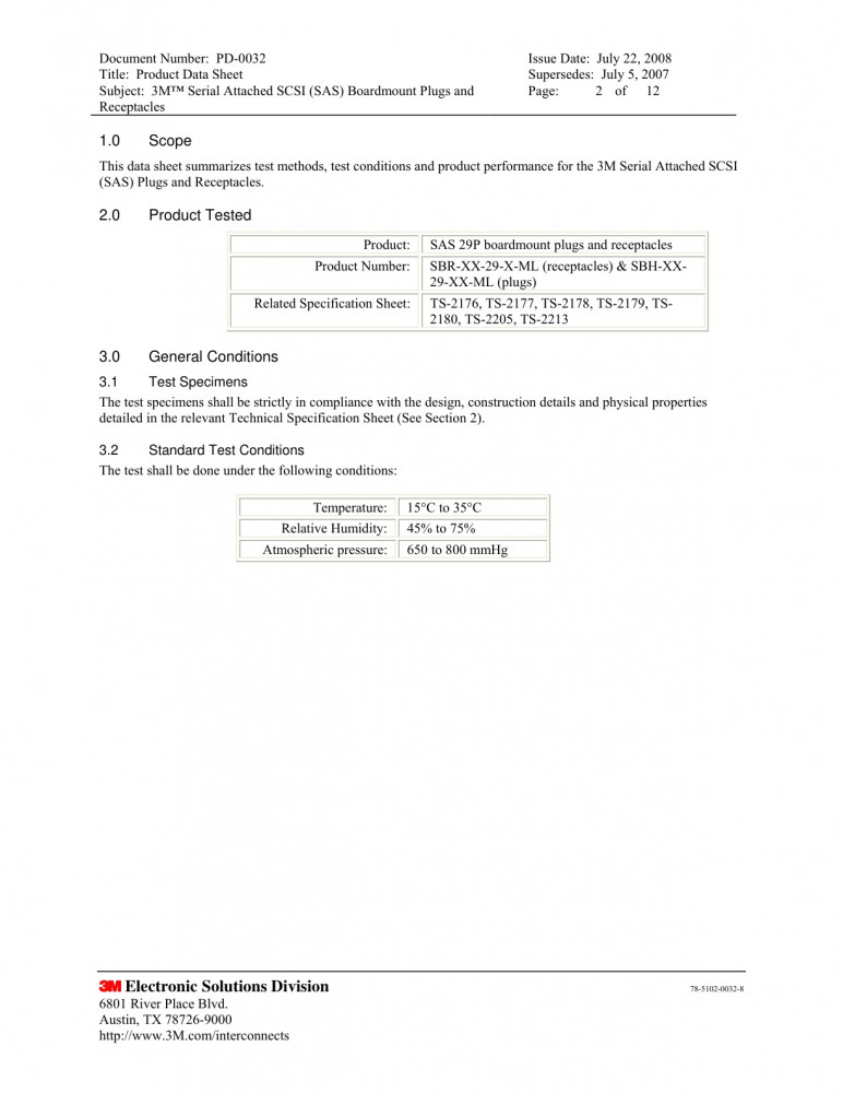 3M SBH-ST-29-SM-ML technical document page 3