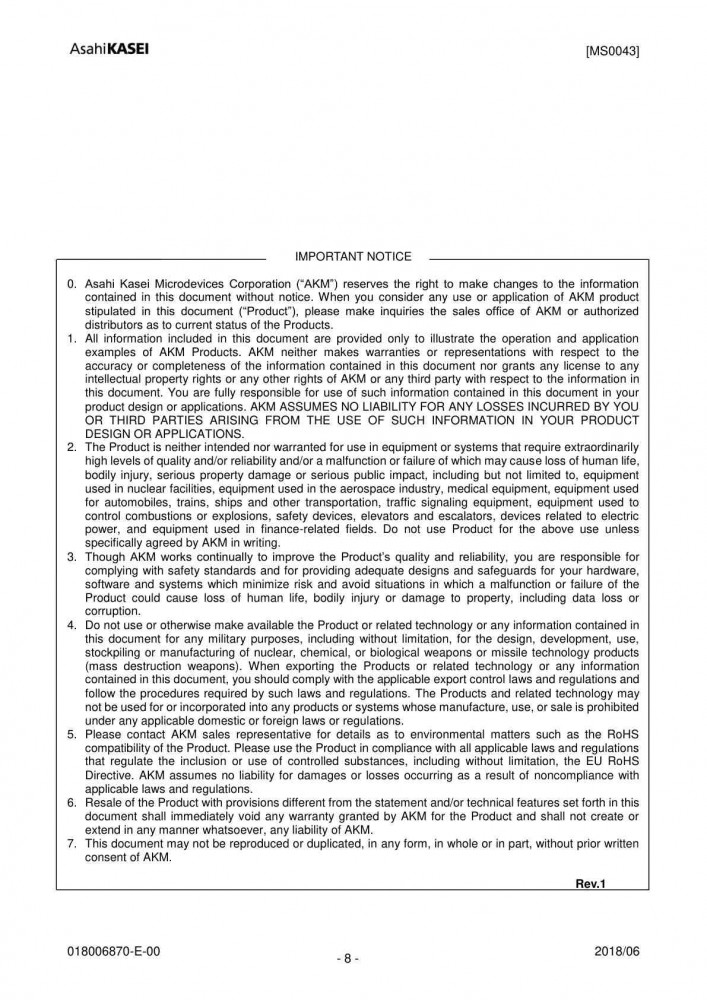 MS0043 datasheet page 8