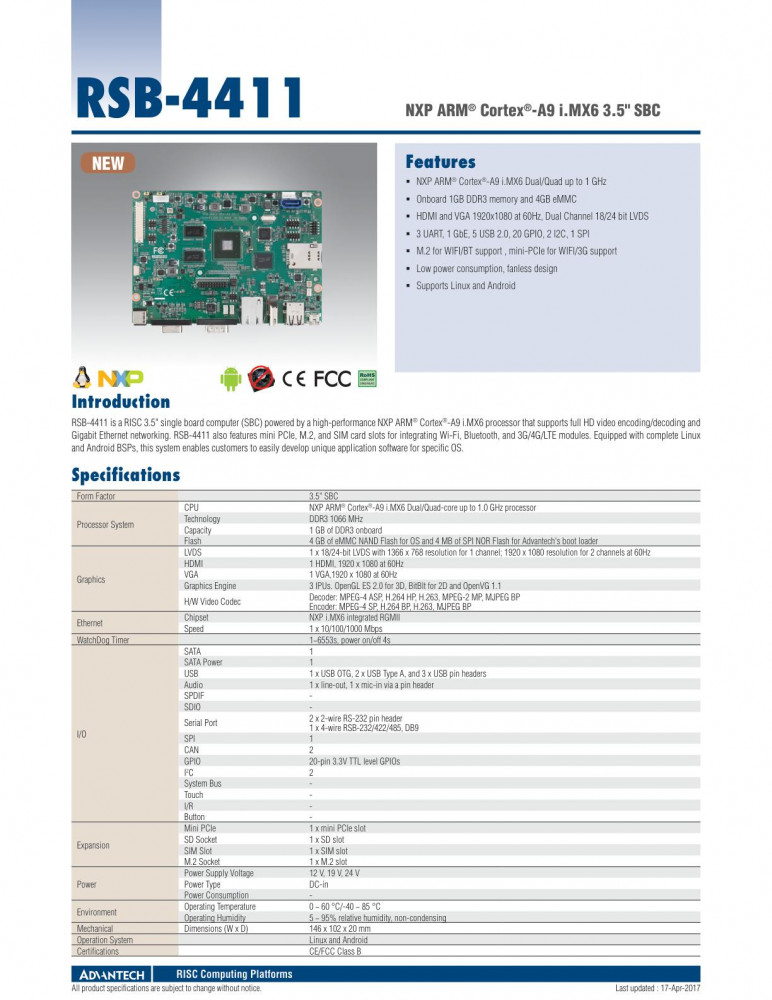 RSB-4411 technical document page 1