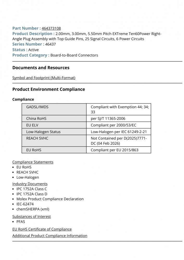 Product document page 1