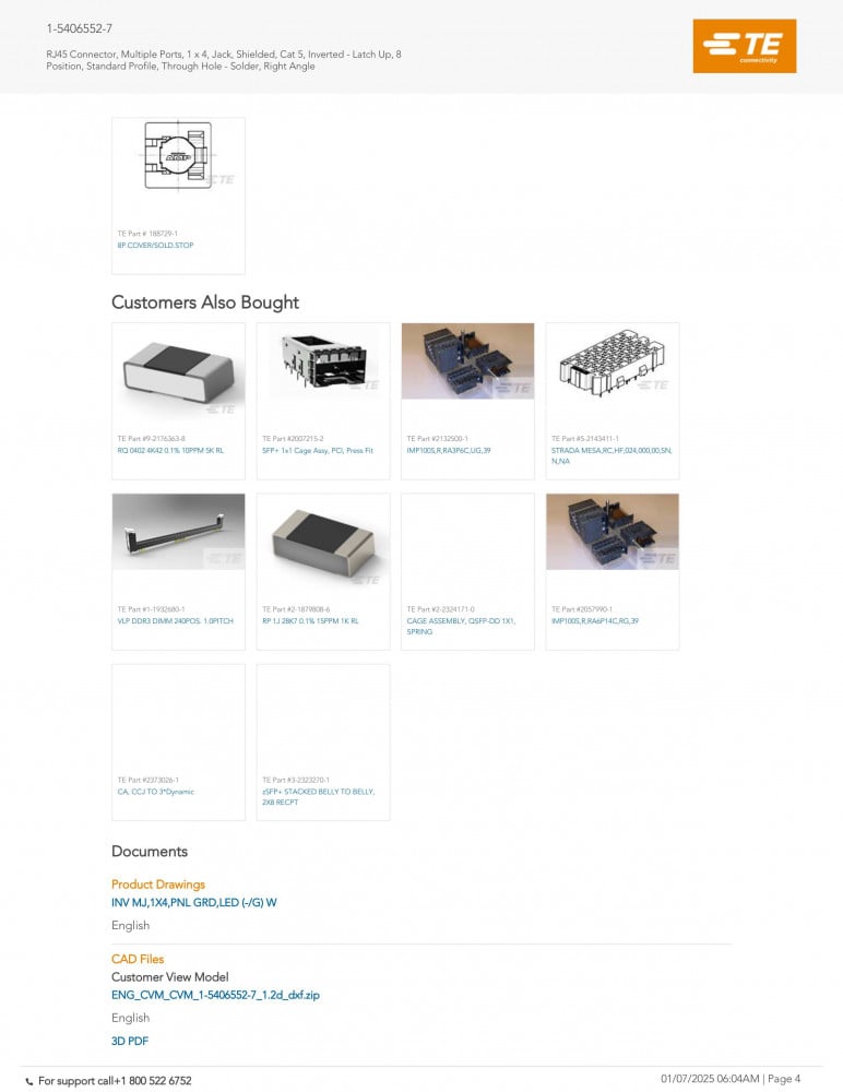 TE Connectivity 1-5406552-7 technical document page 4