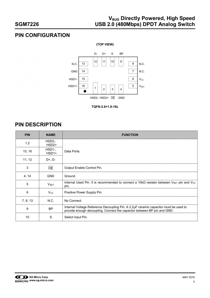 SGM7226 datasheet page 3