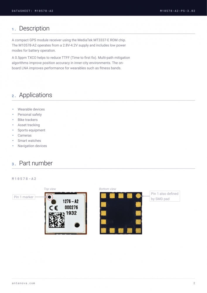 M10578-A2 datasheet page 3