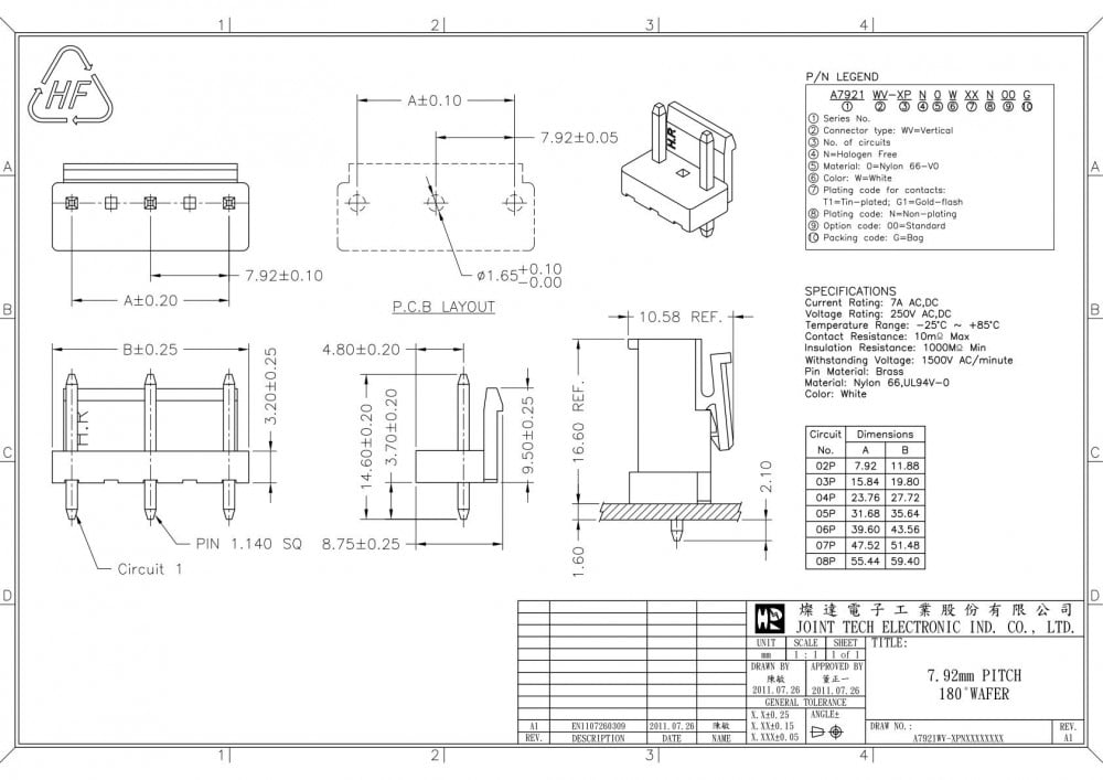 A7921WV-02PN0WT1N00G technical document preview