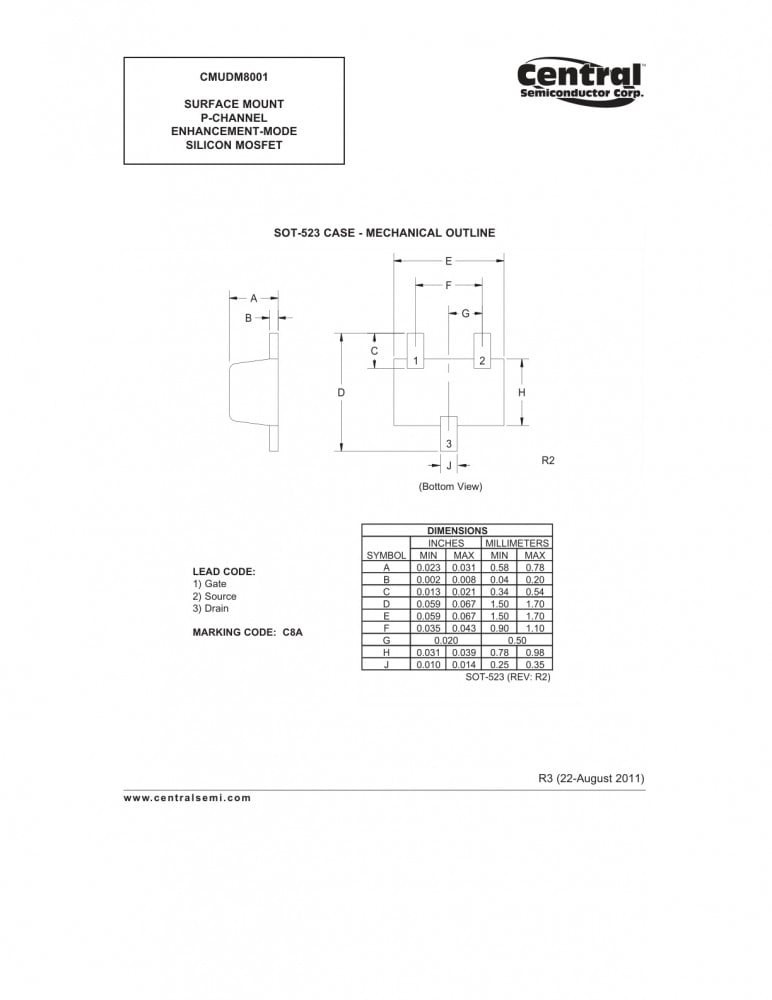 CMUDM8001 TR PBFREE datasheet page 2