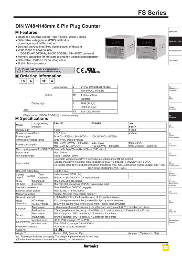 FS Series technical documentation page 1