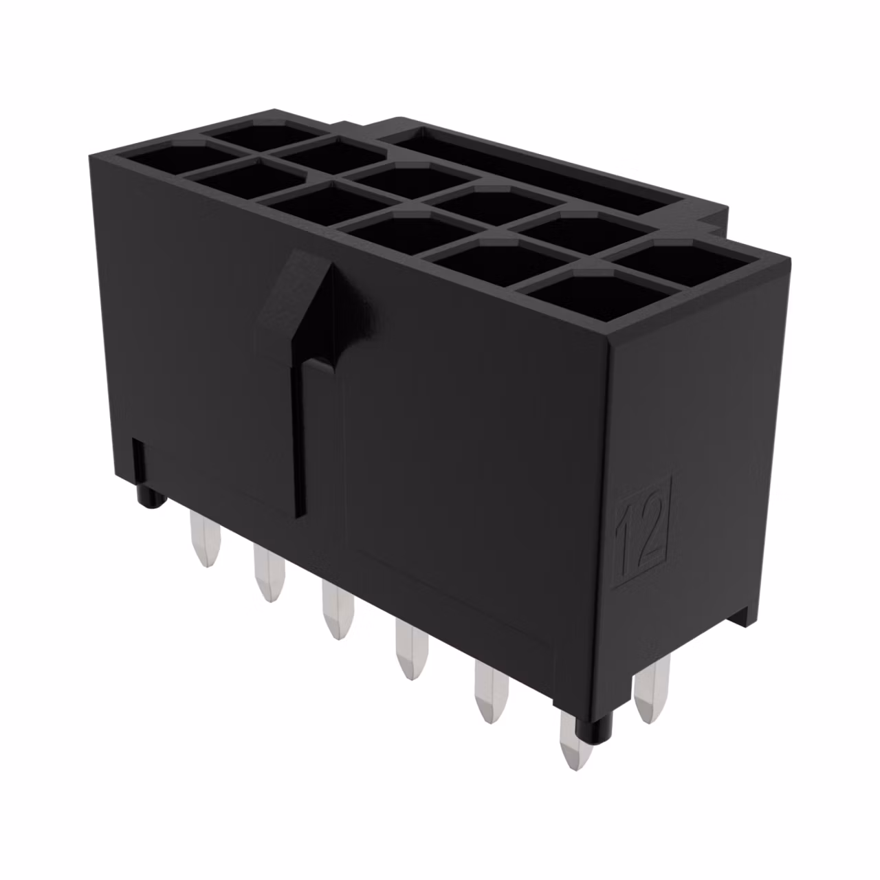Micro-Fit+ PCIe CEM5 Vertical Header, Through Hole, 3.00mm Pitch, 3 Rows, 16 Circuits (12 Power, 4 Signal), Matte Tin (Sn) Plating, Black, Tray for sale