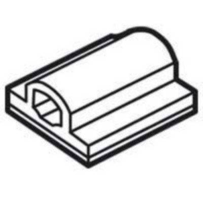 Marker Memocab - for wiring - black capital letter on white background - ''F''