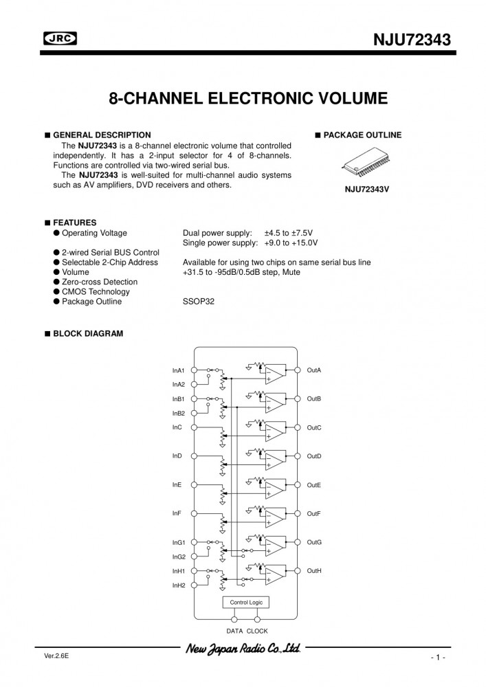 NJU72343 datasheet page 1