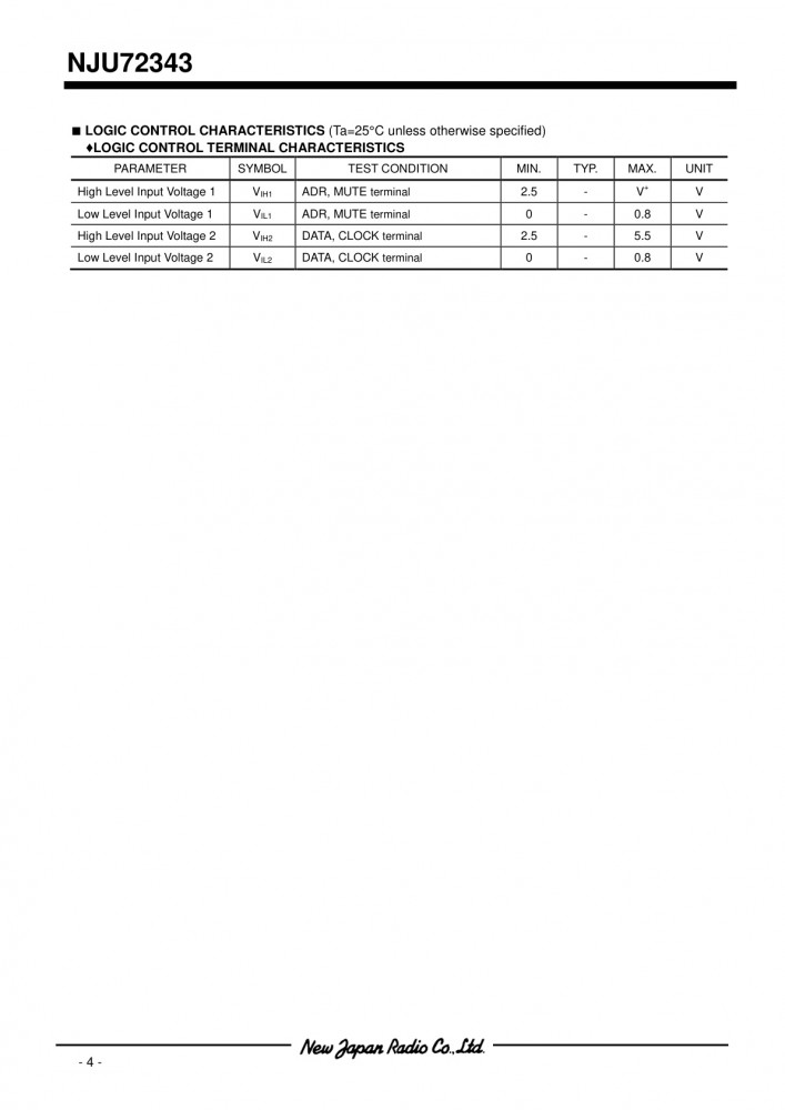 NJU72343 datasheet page 4