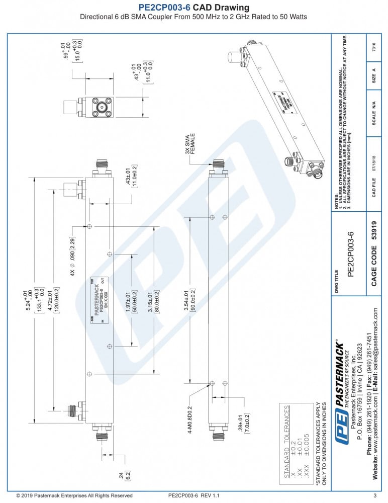 PE2CP003-6 technical document page 3