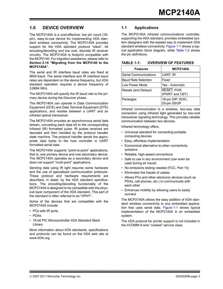MCP2140A datasheet page 3