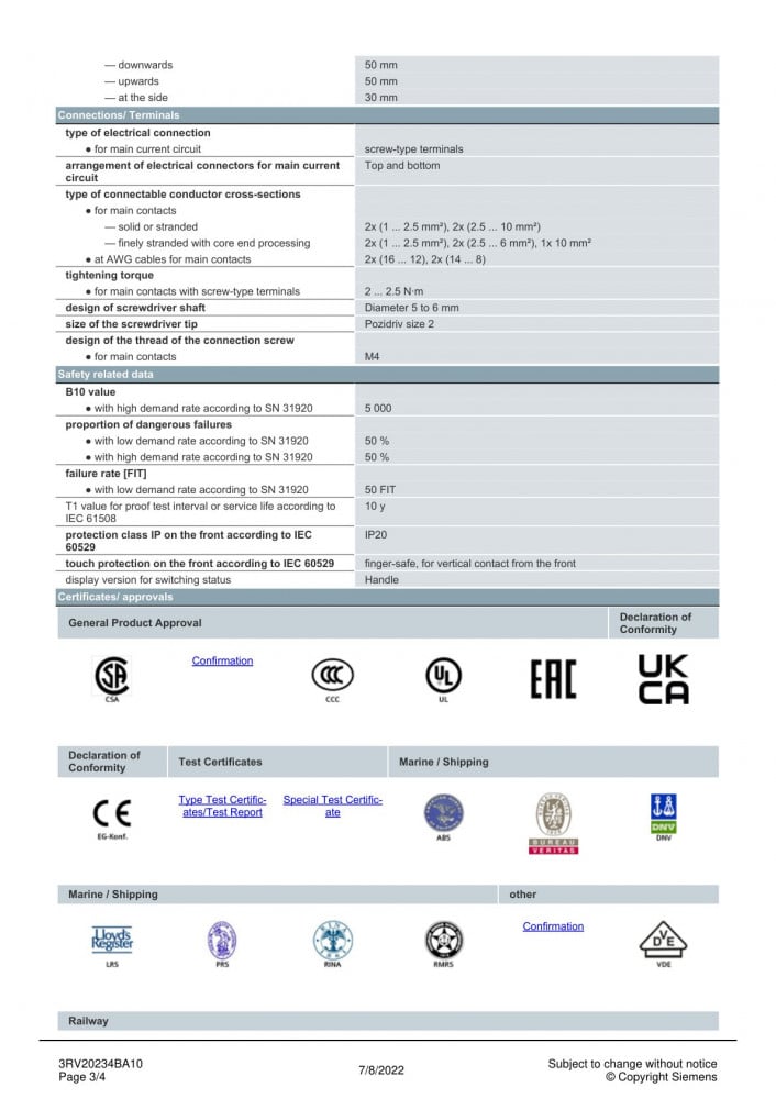 SIEMENS 3RV20234BA10 document page 3