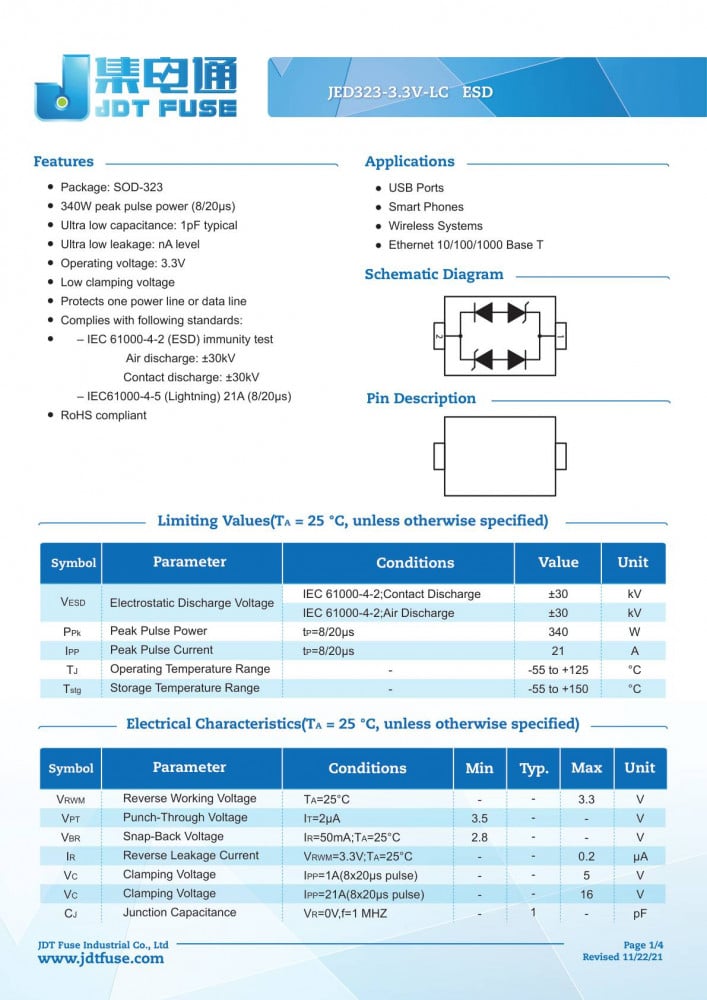 JED323-3.3V-LC datasheet page 2