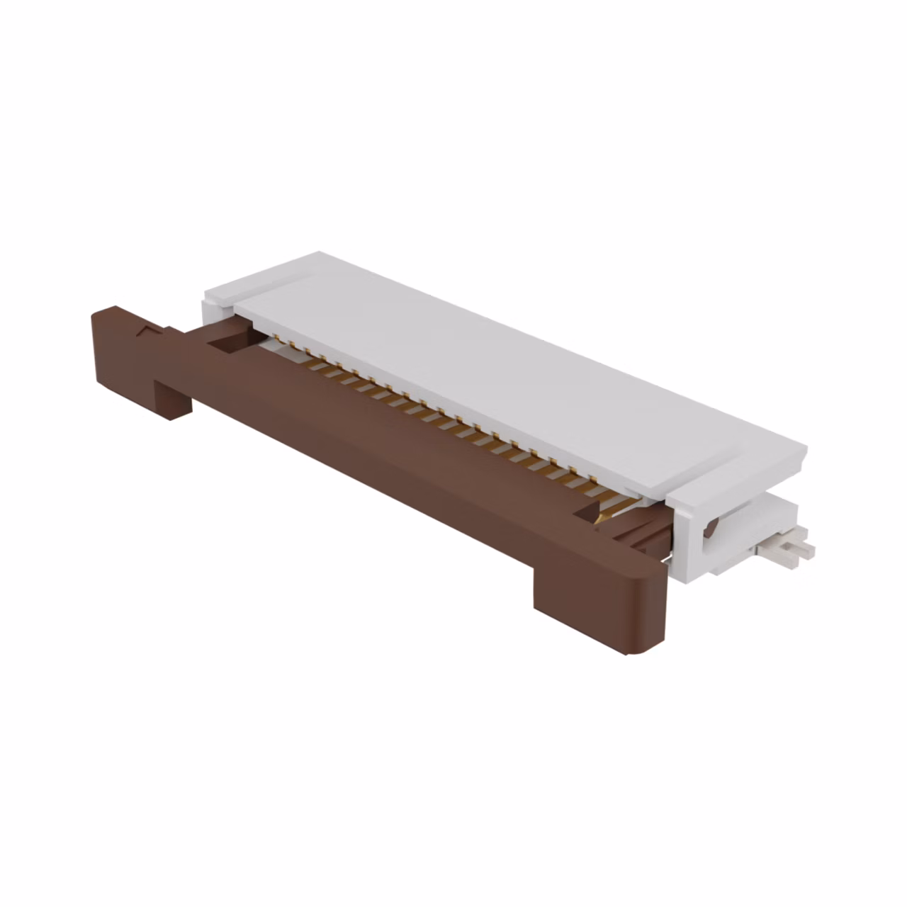 Easy-On FFC/FPC Connector, 0.50mm Pitch, Slider Series, Right-Angle, Bottom Contact, 2.00mm Height, 19 Circuits, Gold Plating for sale