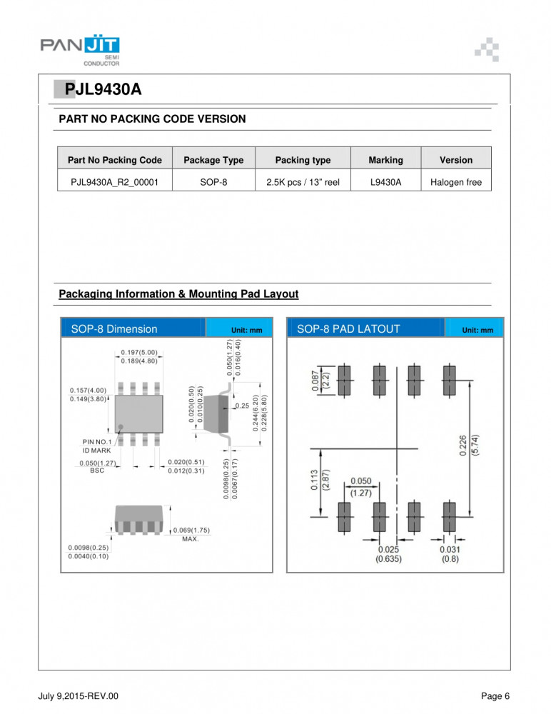 PJL9430A datasheet page 6