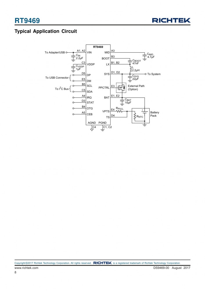 RT9469 datasheet preview, page 8